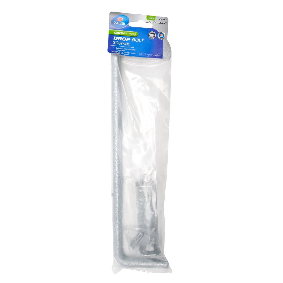 Zenith 300mm Galvanised Drop Bolt - Bunnings Australia