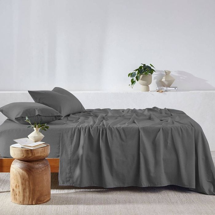 Bedding King Winter Flannelette Sheet Sets - Carbon Gray Queen ...