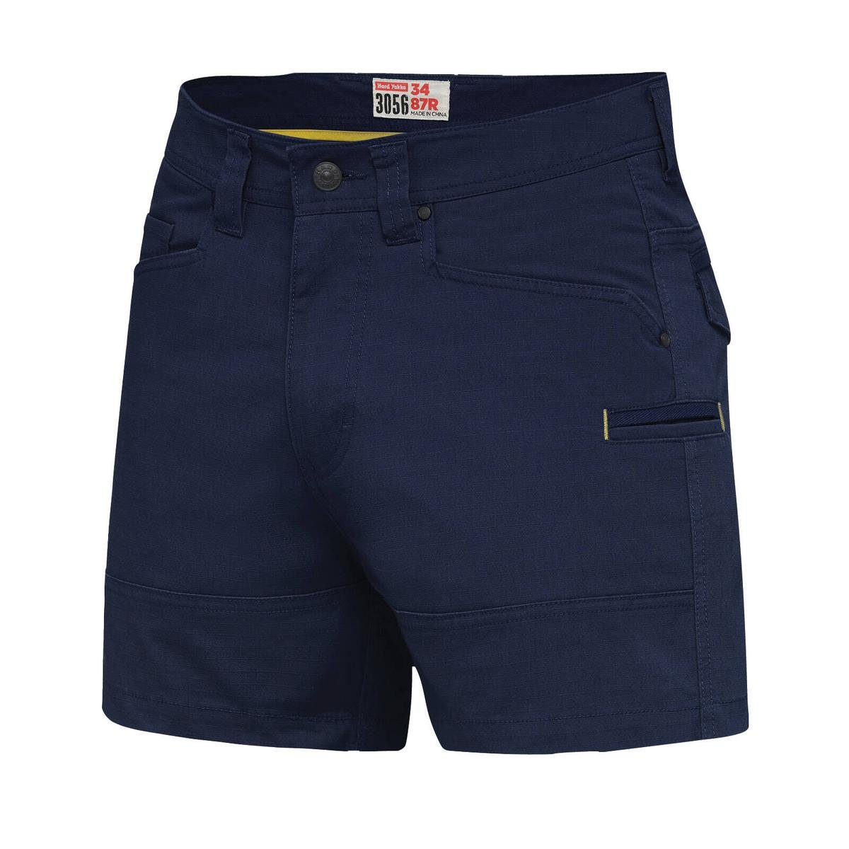 Hard Yakka Size 97R Navy 3056 Stretch Ripstop Short Shorts - Bunnings ...