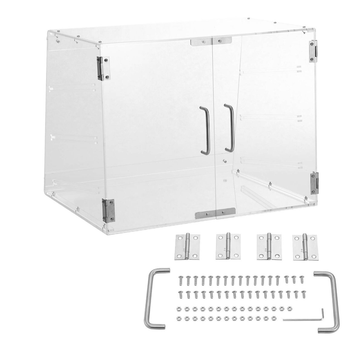 VEVOR Pastry Display Case 3-Tier Acrylic with Rear Door Access & Removable Shelves - Bunnings ...