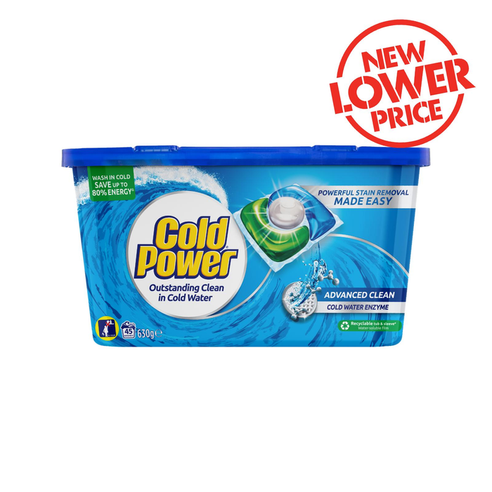 Cold Power Capsules Laundry Detergent - 45 Pack - Bunnings Australia