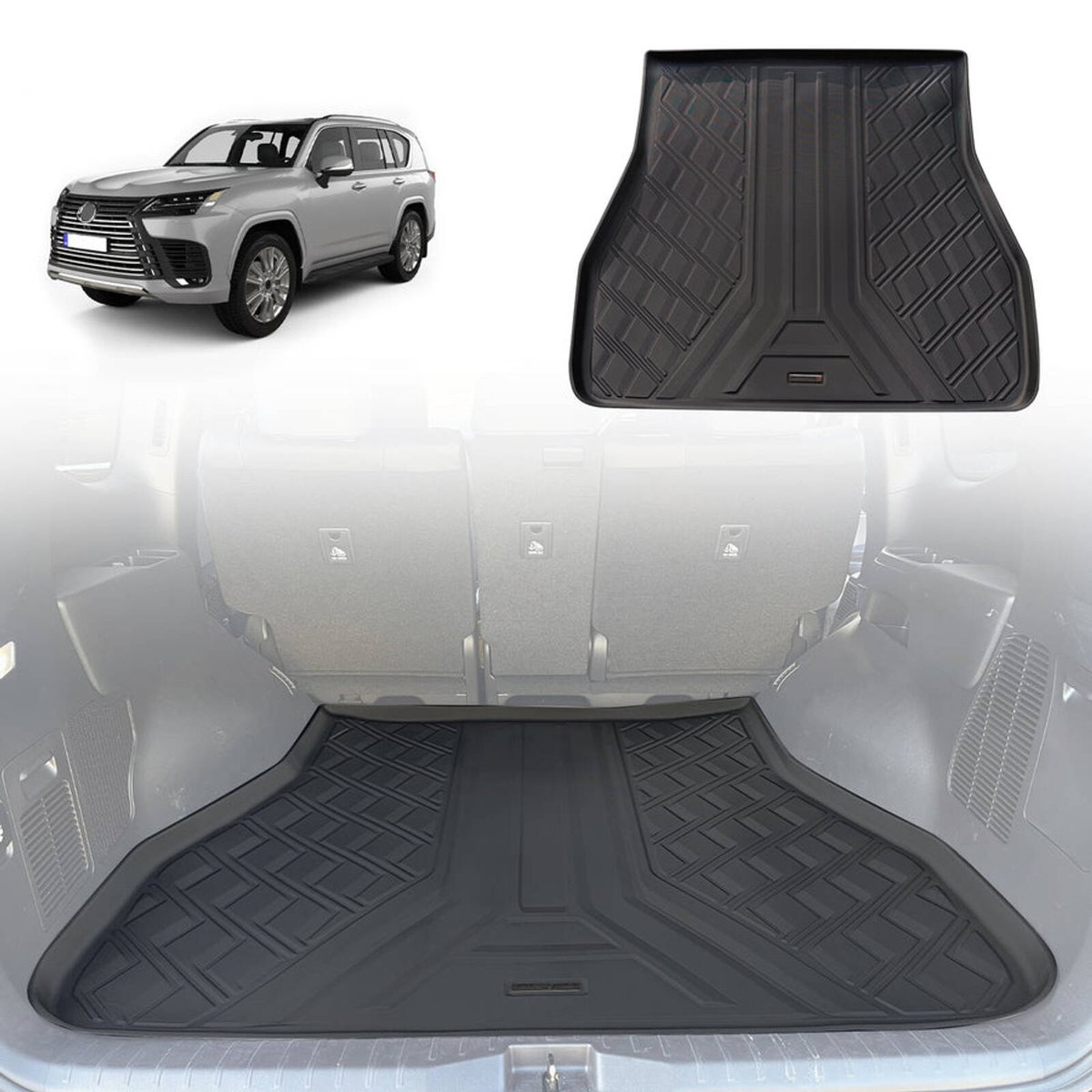 AUSGO Boot Liner for LEXUS LX500d LX600 2021-2025 5-Seat Cargo Trunk ...