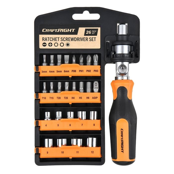 Craftright 26 Piece Ratchet Screwdriver Set - Bunnings Australia