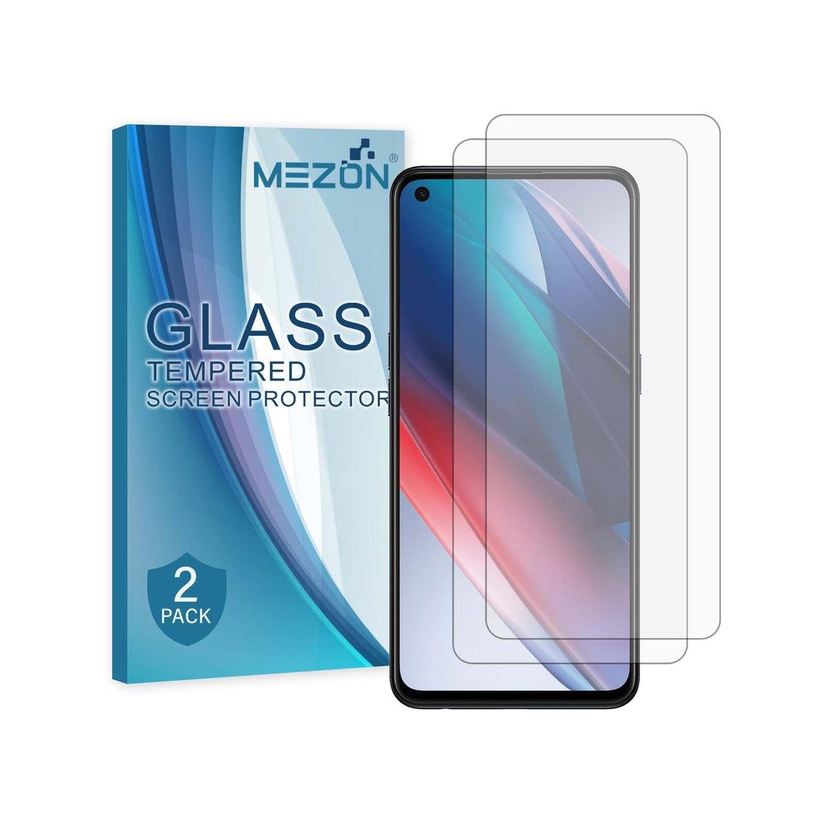 2 Pack MEZON OPPO Find X5 Lite Clear Tempered Glass Screen Protectors ...