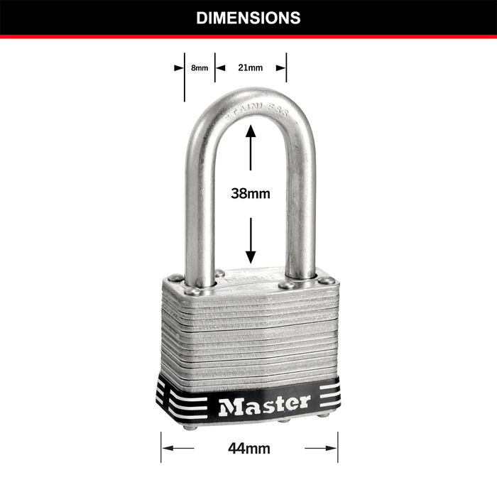 Master Lock 44mm Stainless Steel Laminated Padlock - Bunnings New Zealand