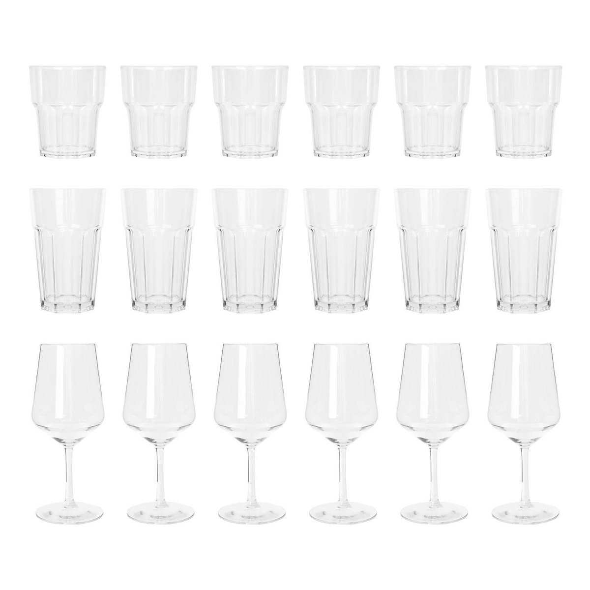Argon Tableware 18pc Reusable Plastic Glassware Set - Bunnings Australia
