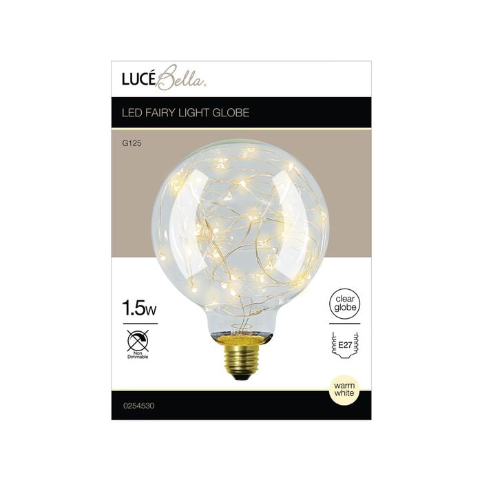 Luce Bella Fairy Light G125 E27 LED 80lm Warm White 1.5W Globe ...