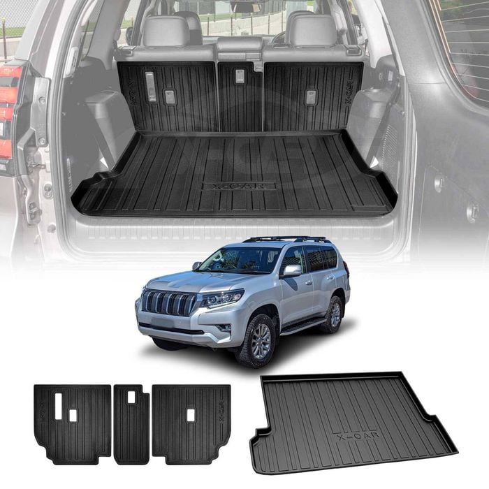 3D Boot Liner Back Seat Protector Combo for Toyota Prado 150 Series 7 ...