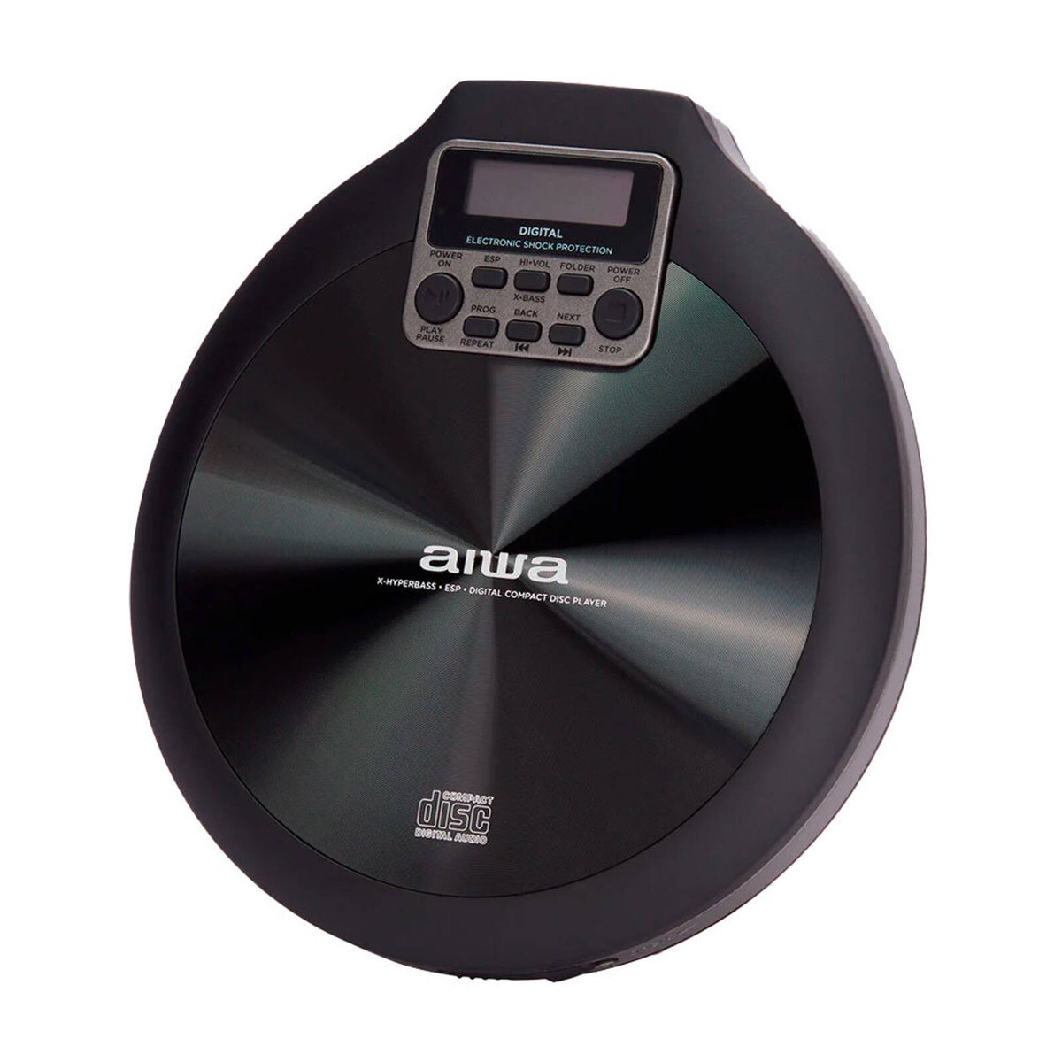 AIWA Portable AA Rechargeable Handheld CD Player Black - Bunnings Australia