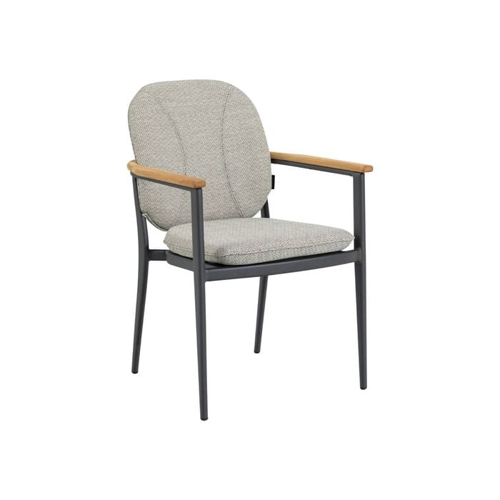 SIMPO Atlanta Outdoor Dining Chair - Grey - Bunnings Australia