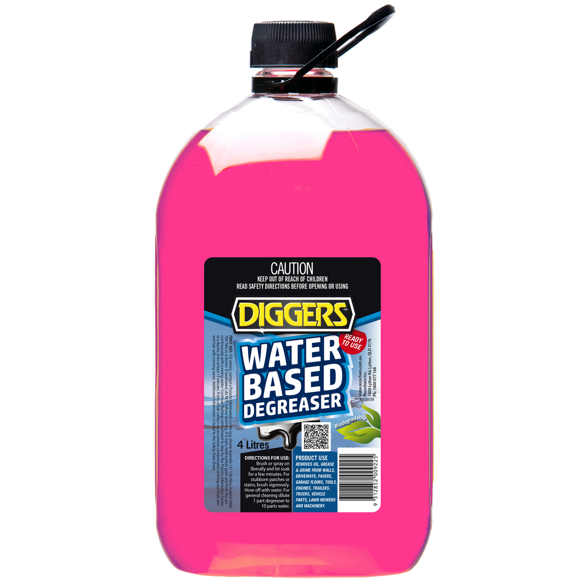 DIGGERS™ 4L Water Based Degreaser - Bunnings Australia