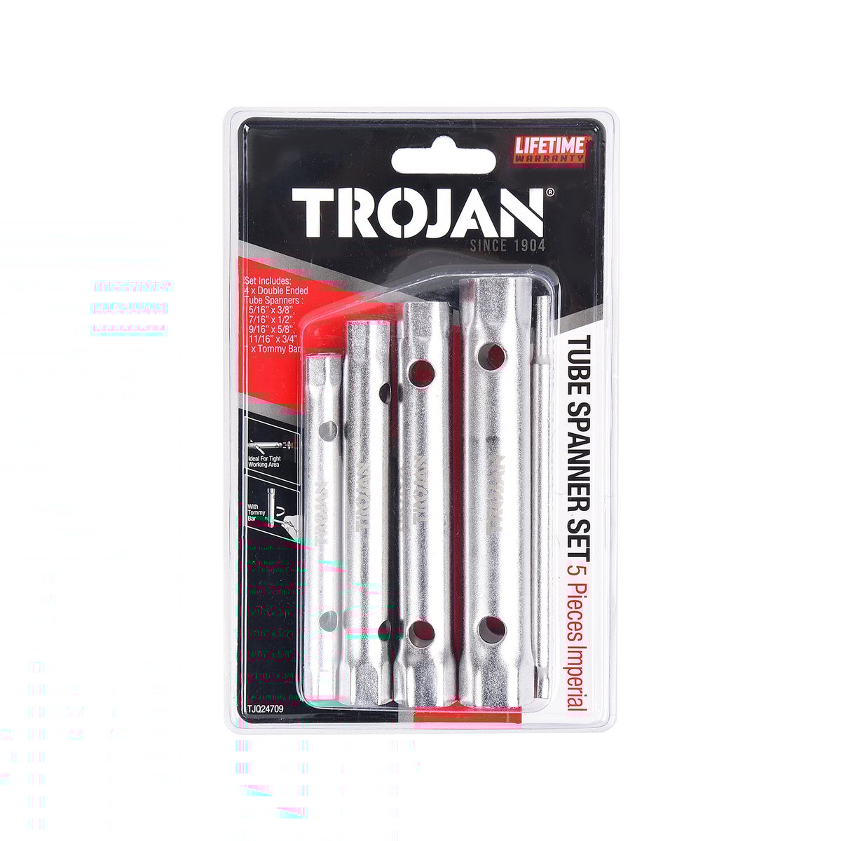 Trojan 5 Piece Imperial Tube Spanner Set - Bunnings Australia