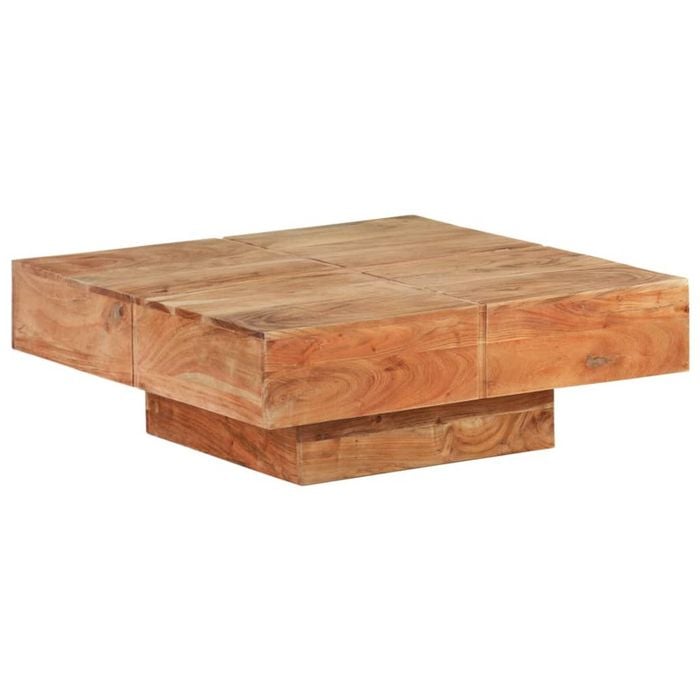 vidaXL Solid Acacia Wood Coffee Table Wooden Accent Couch Side Tea ...