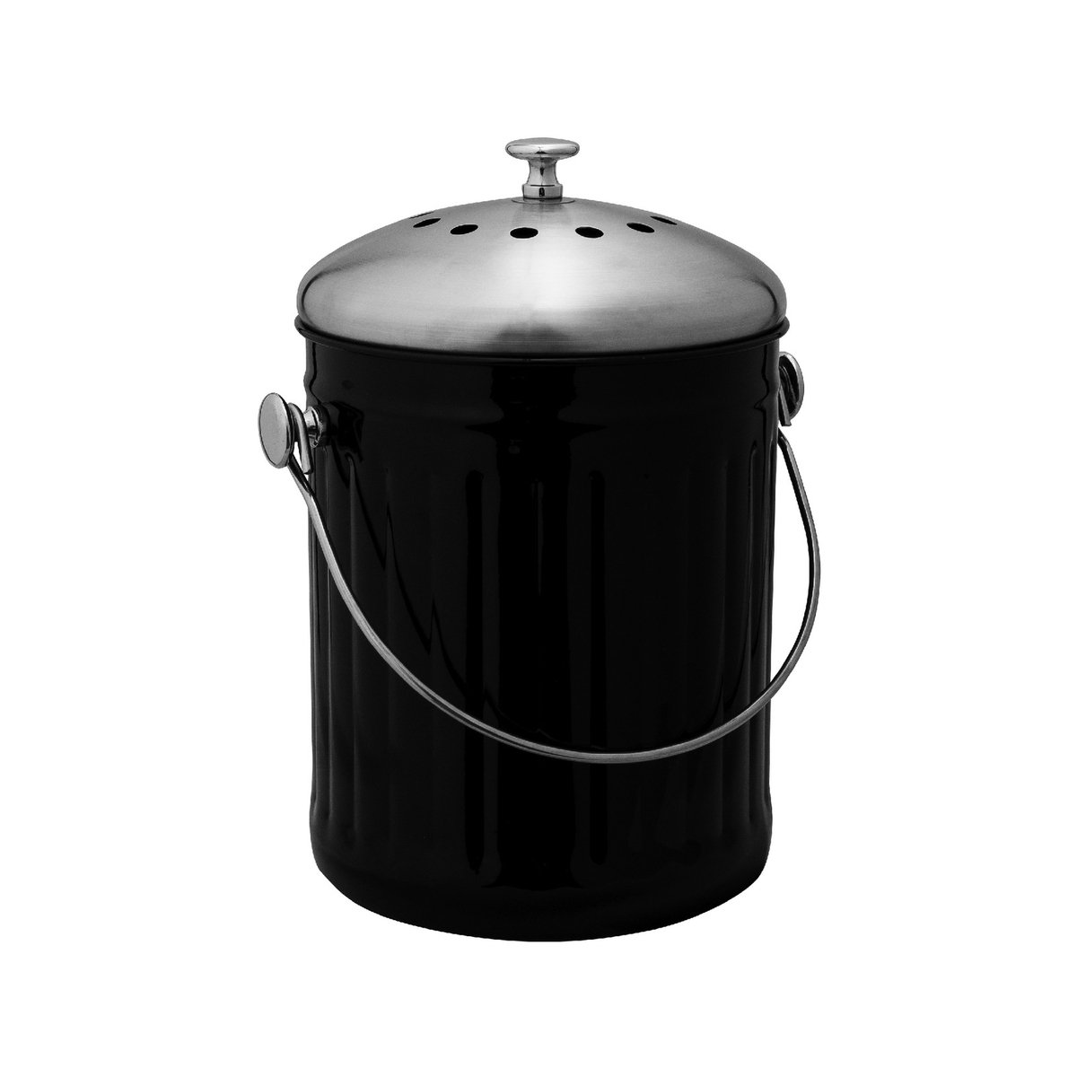 Avanti Black 5 Litre Stainless Steel Compost Bin - Bunnings Australia