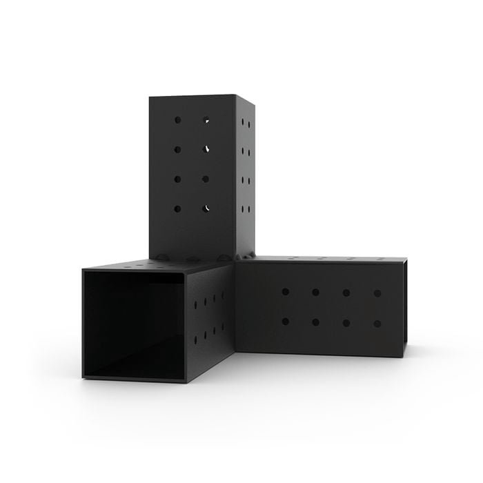 Toja Grid TRIO Black 3 Arm Pergola Corner Bracket For 90 x 90 Posts - 2 ...