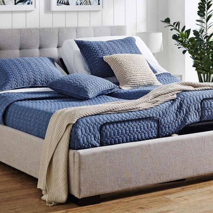 Solace Sleep split king adjustable bed with copper infused memory foam mattress Bunnings Australia
