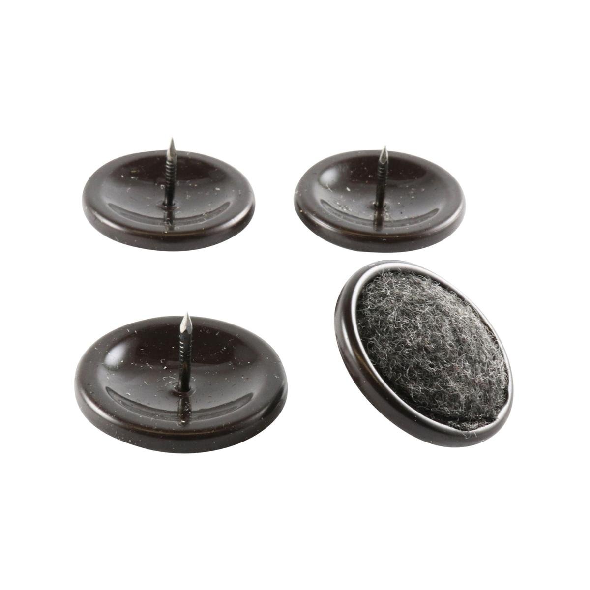 Surface Gard 34mm Brown Carpet Base Round Castor Cup - 4 Pack ...