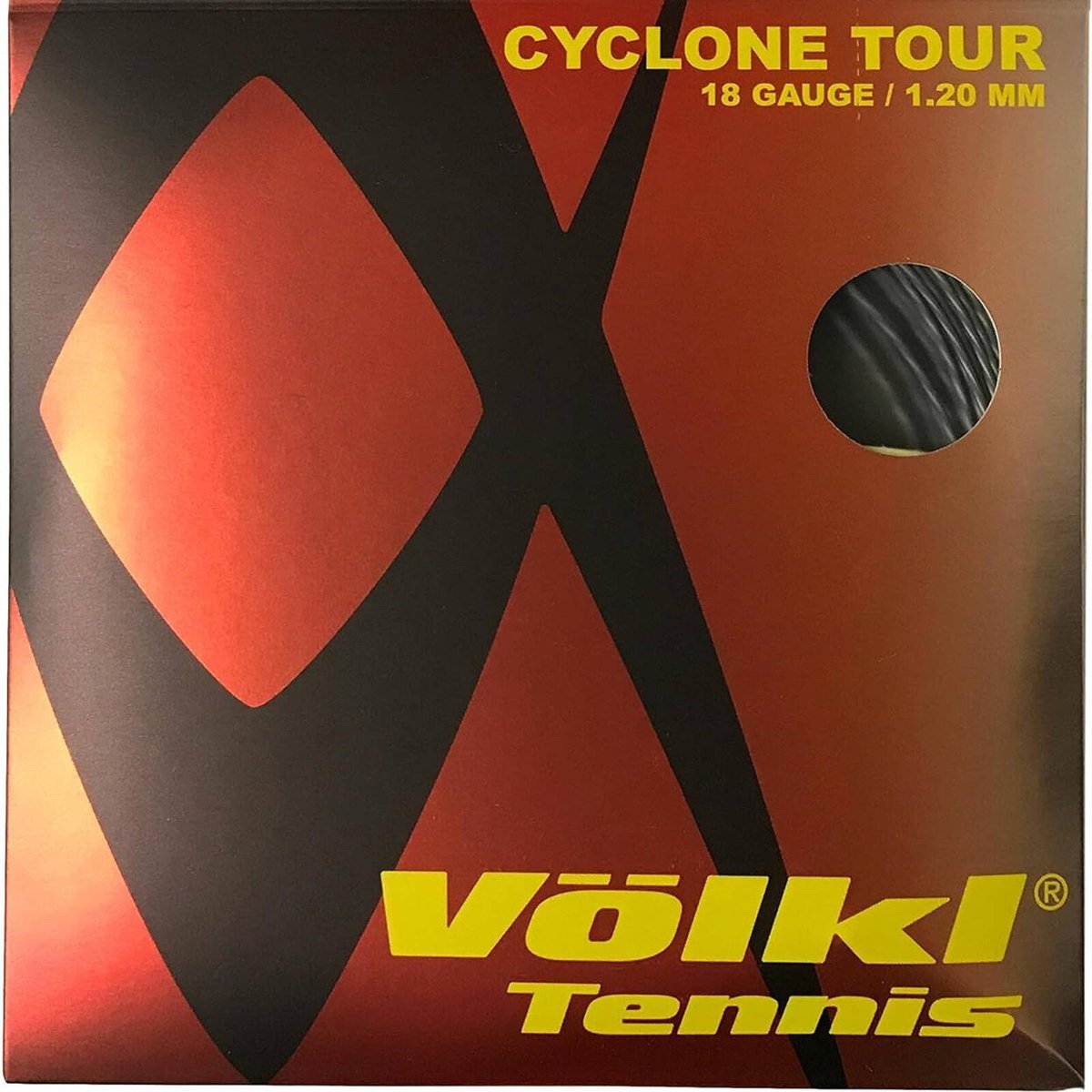 1 Pack Volkl Cyclone Tour 18g/1.20mm Tennis Racquet Strings Anthracite ...