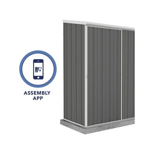 Absco Sheds 1.52 x 0.78 x 1.95m Woodland Grey Ezislider Single Sliding ...