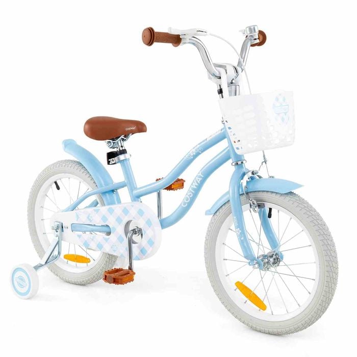 Costway 40cm Kids Bike Ride On Bicycle w/Training Wheels Navy ...
