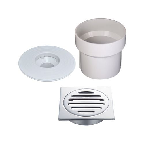 Kinetic 80mm Puddle Flange Kit Square Grate - Bunnings Australia