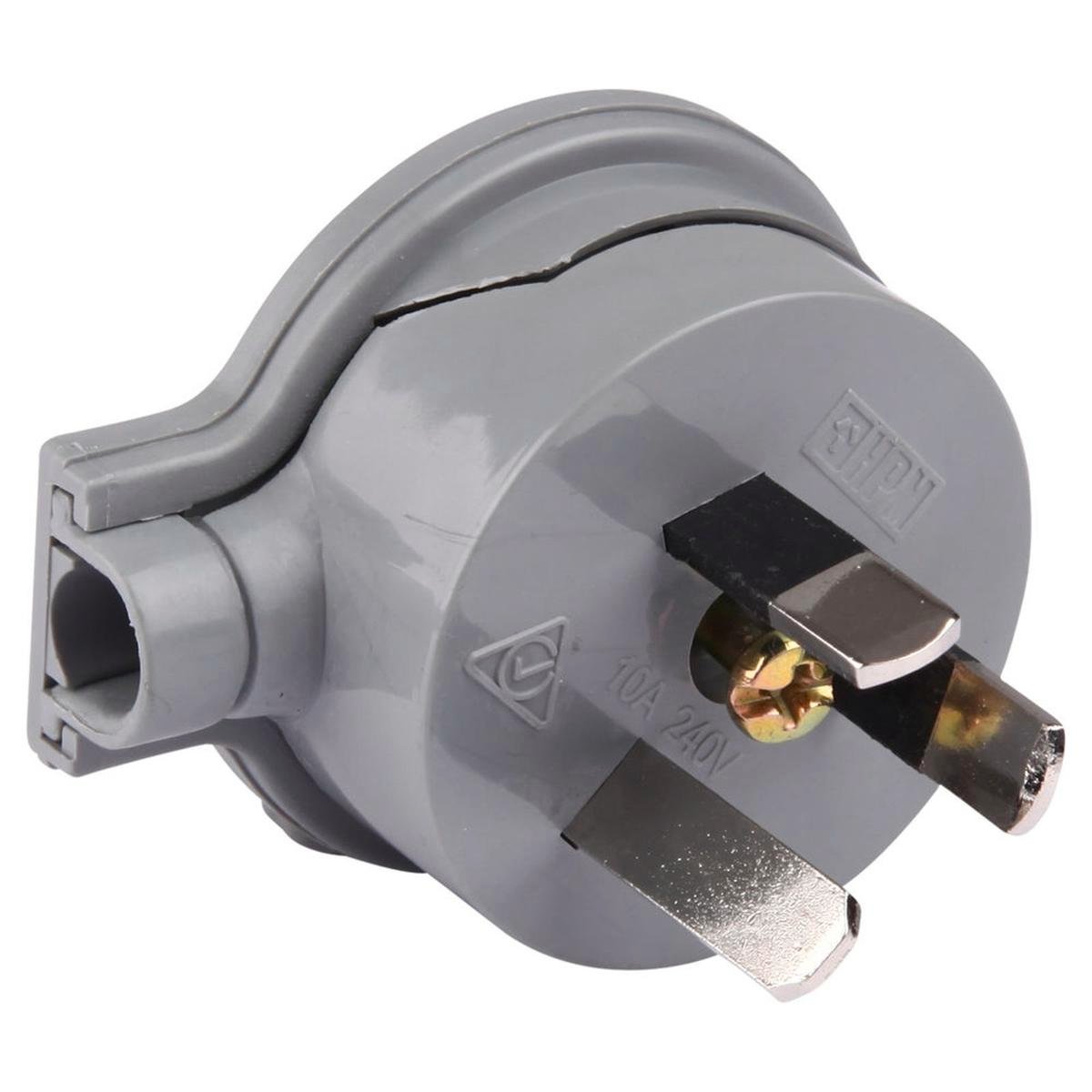 HPM Grey 10A Top Side Entry Plug - Bunnings Australia