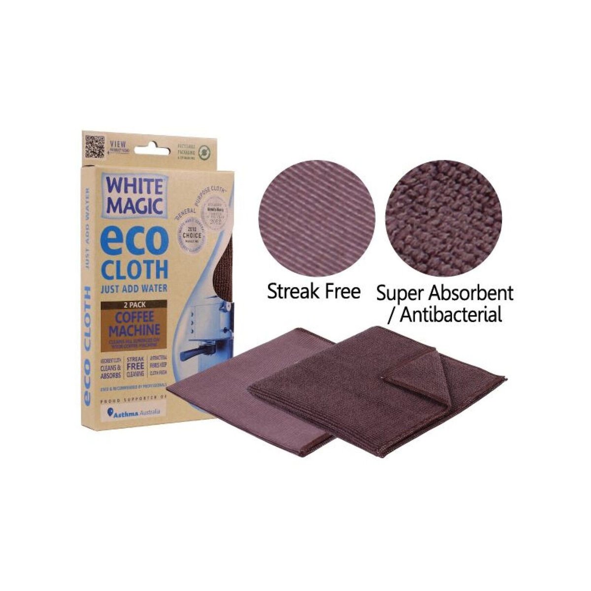 White Magic Eco Cloth Microfibre Coffee Machine Cleaning Cloths 32 X ...