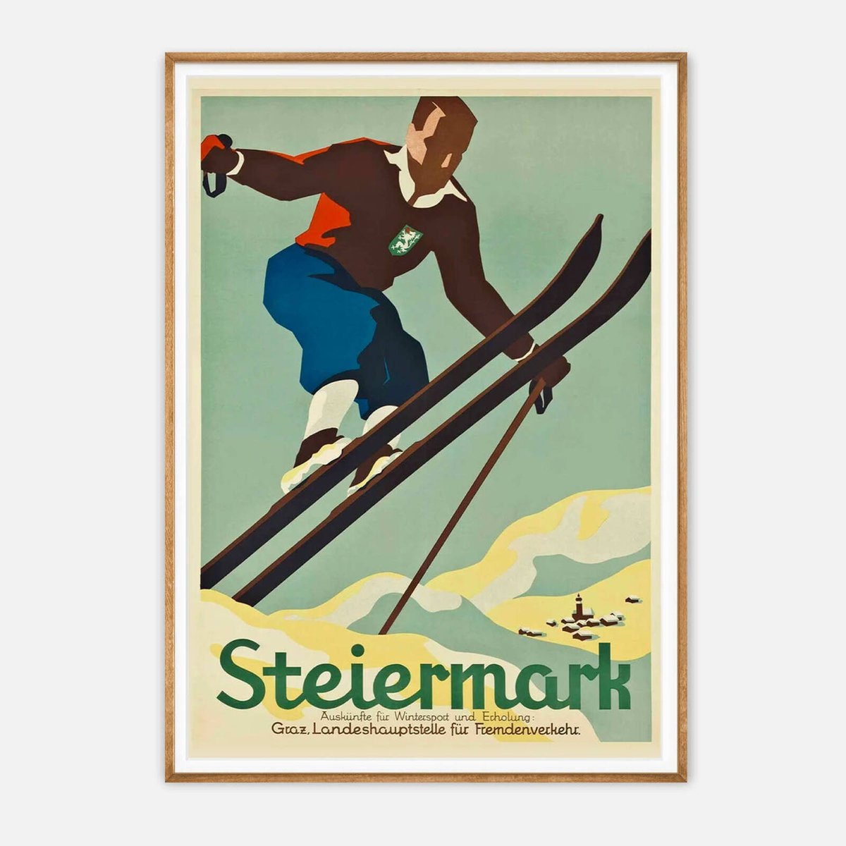 Galrie Steiermark Ski Vintage Poster Classic Winter Sports Art Print ...