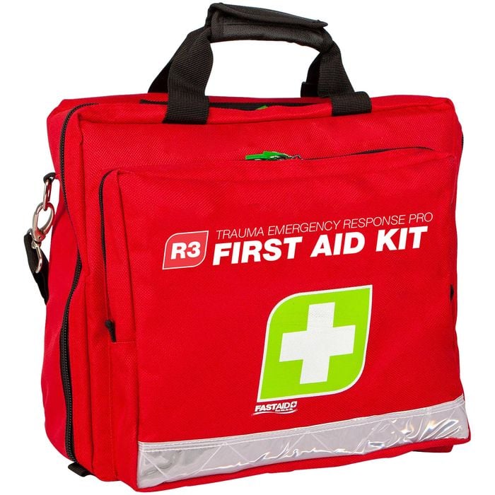 FastAid R3 Trauma Emergency Response Tough Red Soft Pack Pro First Aid Kit - Bunnings Australia
