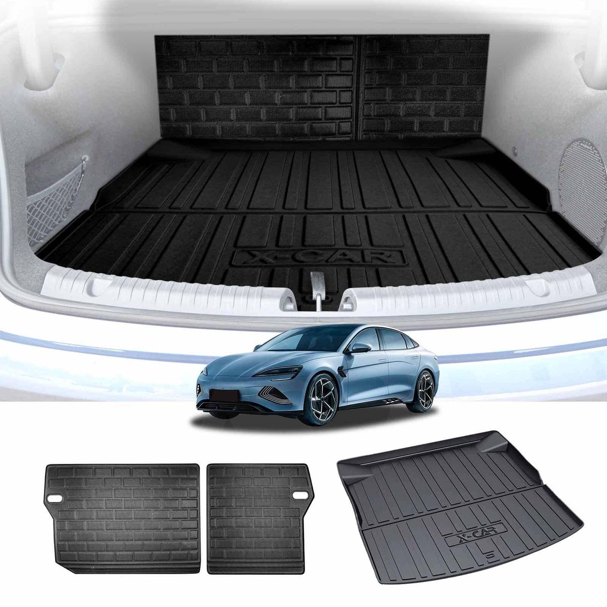 Boot Liner Back Seat Protector Combo for BYD Seal 2023-2024 Heavy Duty ...