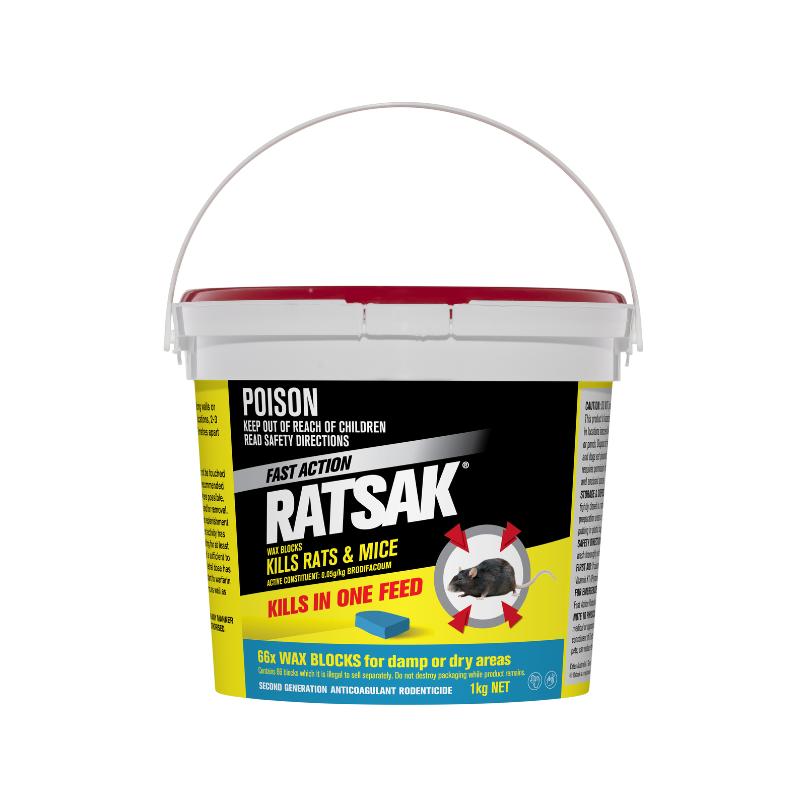 RATSAK Fast Action Wax Blocks 66 Pack Bunnings Australia