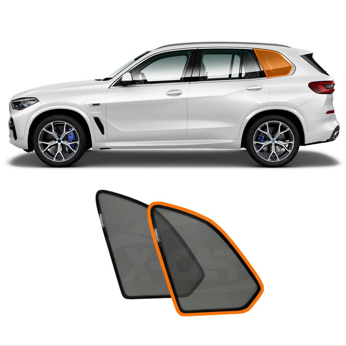 Port Window Sun Shade for BMW X5 2018-2023 Car Sun Blind Mesh Third Row ...