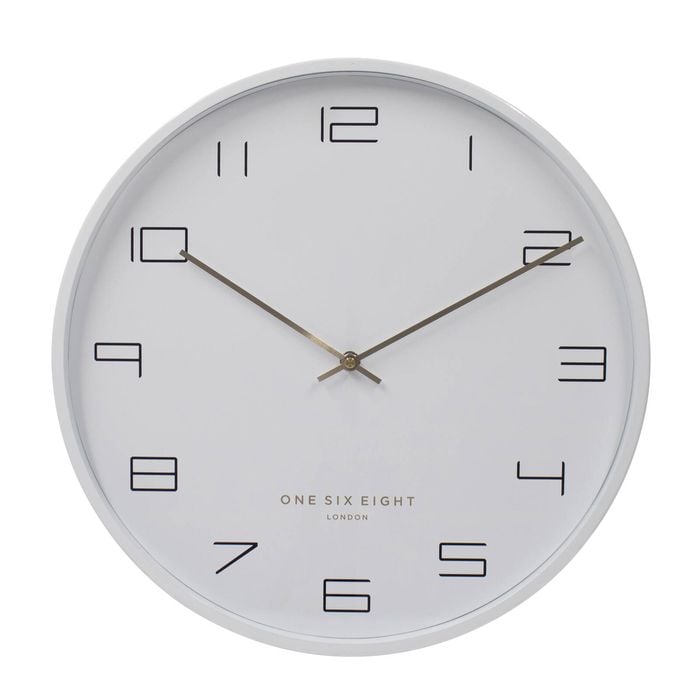 One Six Eight London PIXIE 40cm White Silent Wall Clock - Bunnings ...