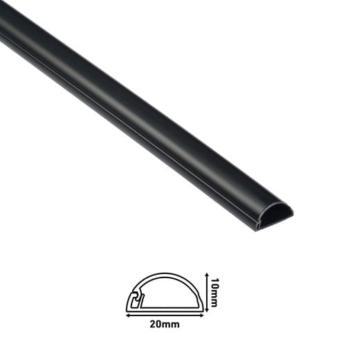 D-Line 20 x 10mm 2m Black Adhesive Cable Management Cover - Bunnings New Zealand