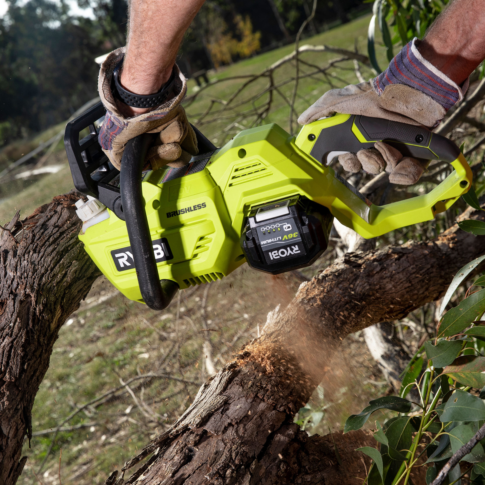 Ryobi 36V Brushless Cordless 14 35cm Chainsaw Tool Only RCS36B1