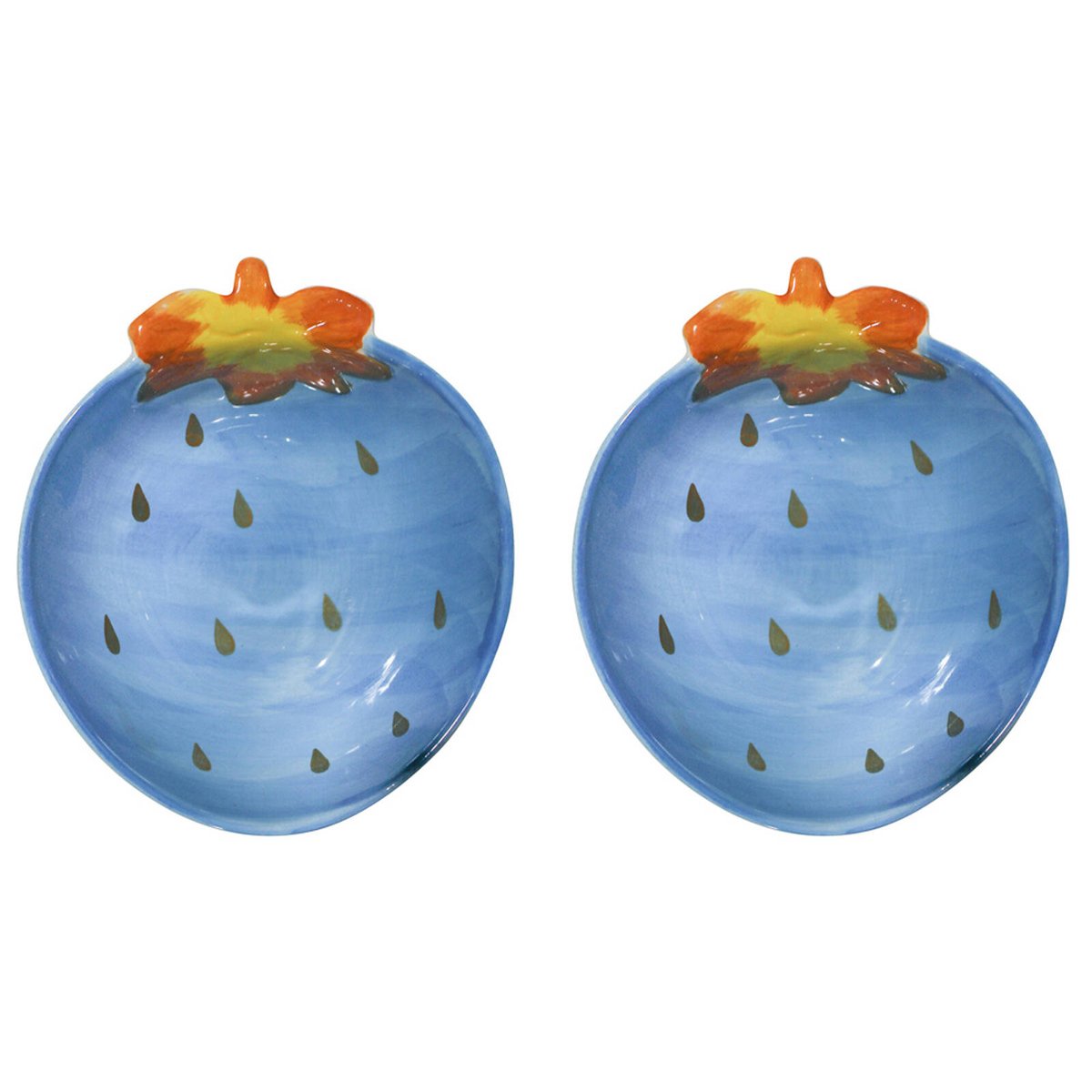 2PK LVD Ceramic 18cm Bowl Blueberry Round Dinnerware - Blue - Bunnings ...