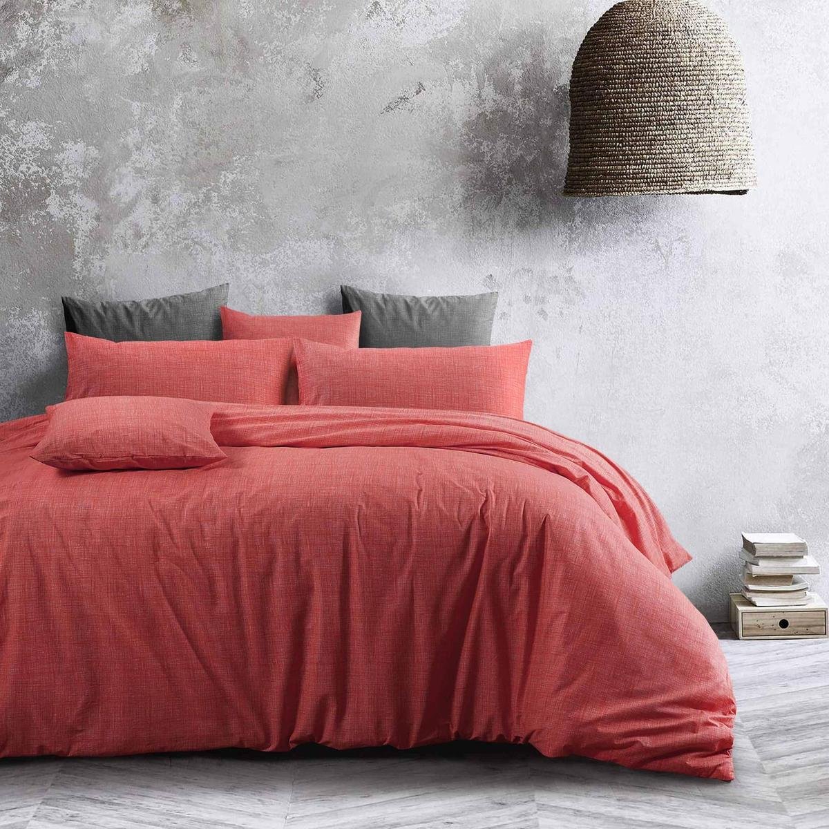 Amsons 100% Cotton Super king Quilt Cover Set - Textured Print - Living ...