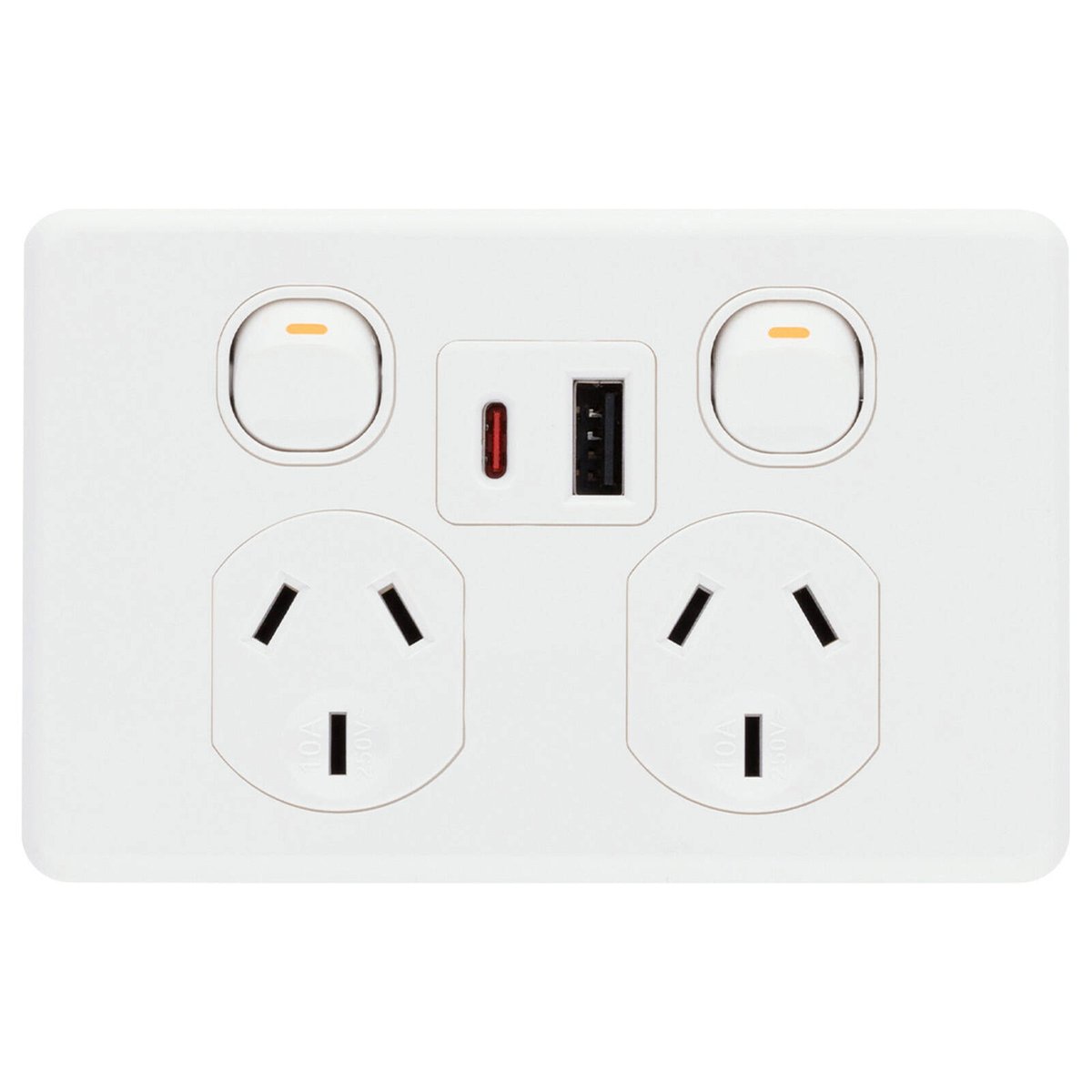 DETA X6 Double Power Point With USB A+C PD30W Rapid Charging - Bunnings ...