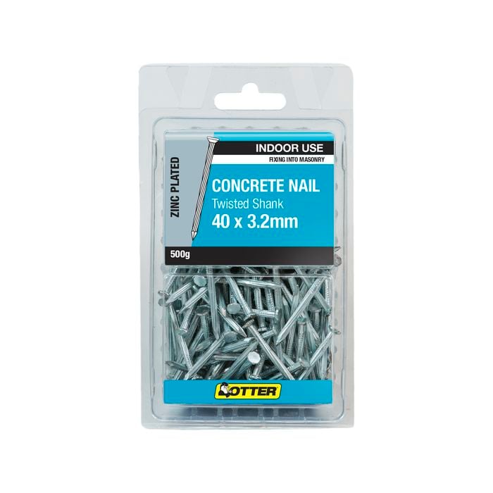 Otter 40 x 3.20mm 500g Zinc Concrete Nails - Bunnings Australia