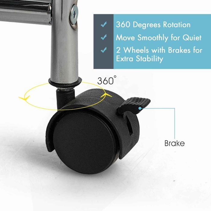 Costway 12-Drawer Storage Trolley Filing Cabinet w/Wheels Clear ...