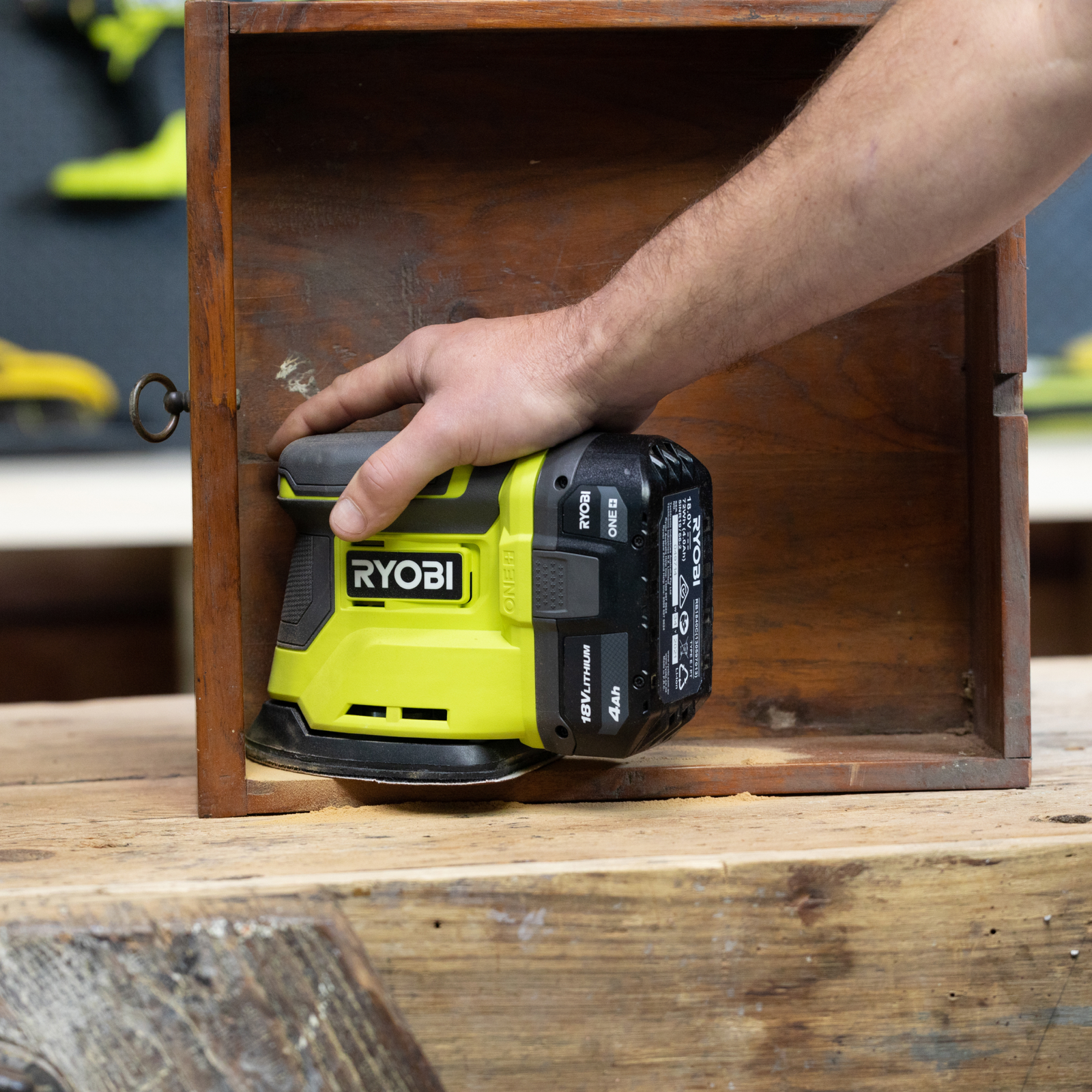 Ryobi 18V ONE Palm Sander Skin Only Bunnings Australia