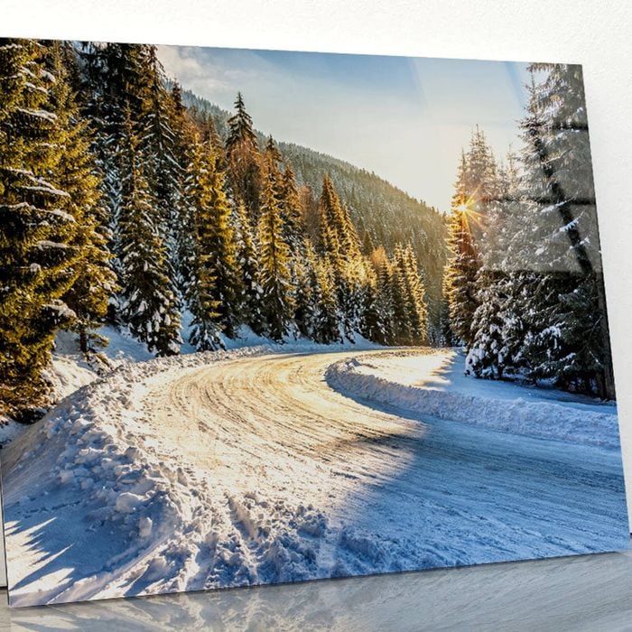 Snowy Road Print 100% Australian Made 90 x 60cm (Acrylic) - Bunnings ...