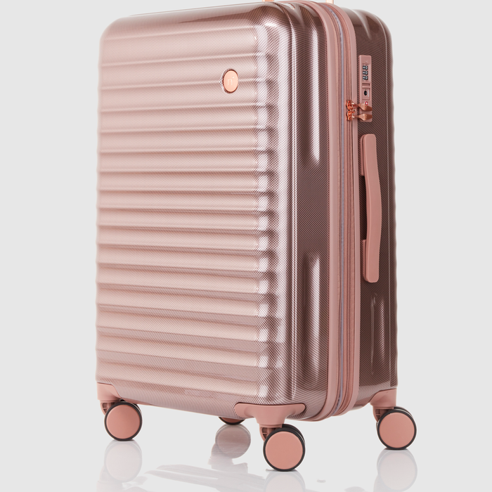 Nere Rose Gold Caype Check-In 65cm Suitcase - Bunnings Australia