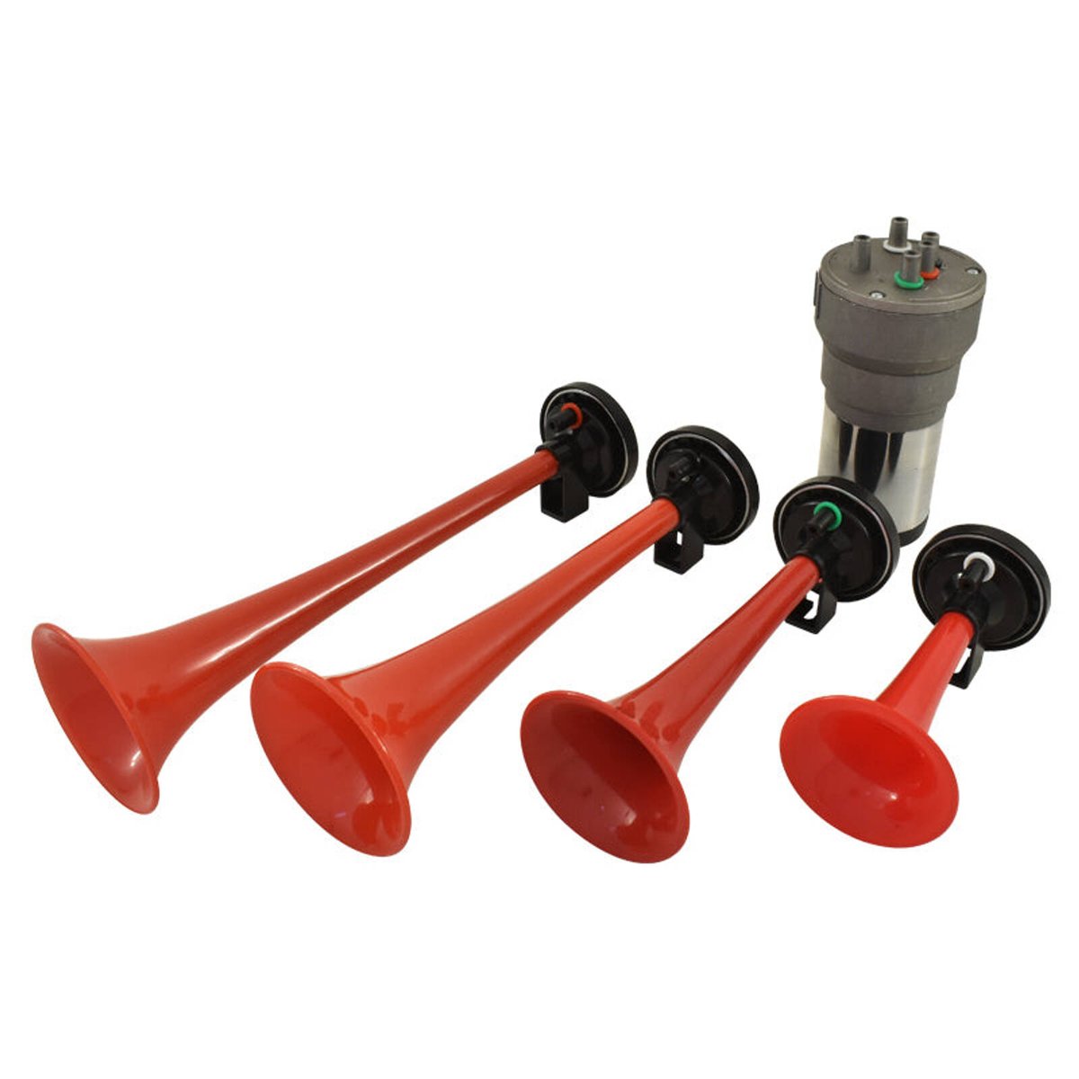 4 Trumpet Musical Air Horns 12V Call To The Post, Car Truck Boat ...