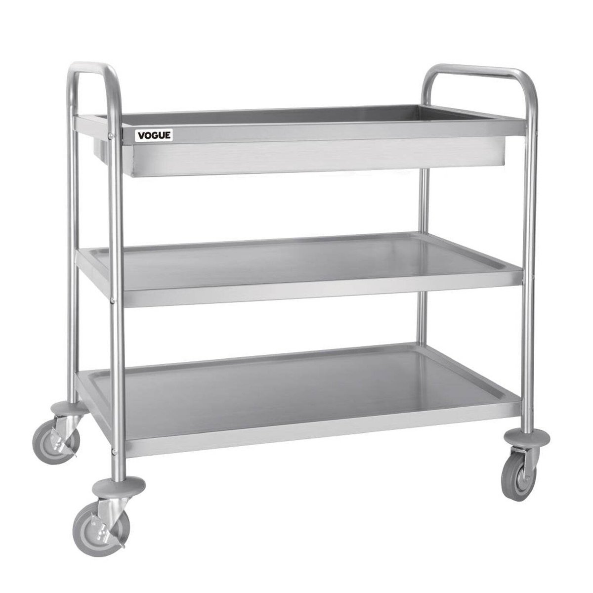 Vogue Stainless Steel 3 Tier Deep Tray Clearing Trolley - Catering ...