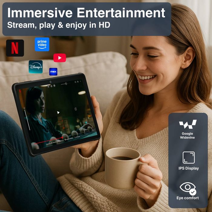 Laser 10 Inch Android Tablet 64GB with Case (Black) - Bunnings Australia