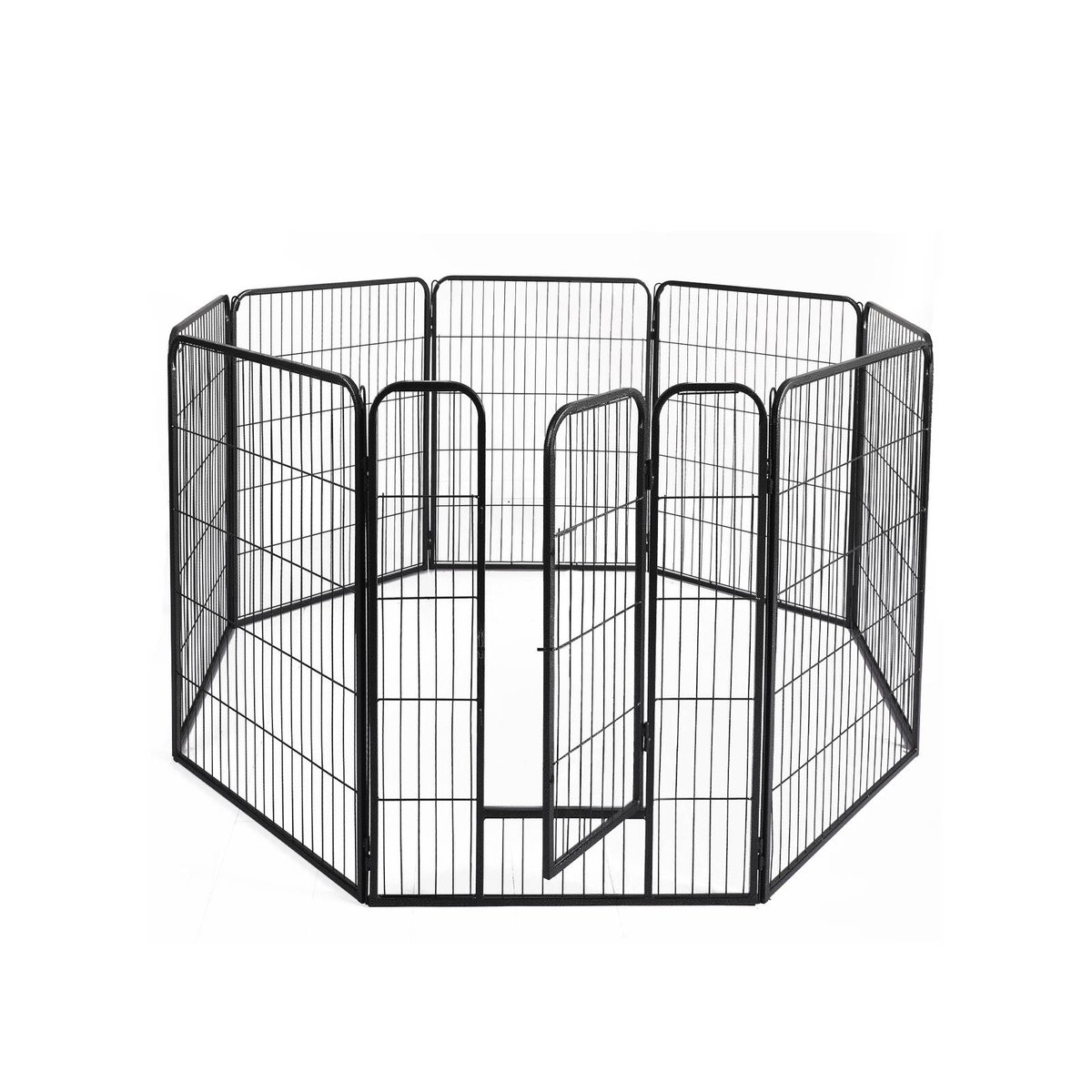 Pawz 48" Double Door Pet Crate With Divider Black - Bunnings Australia