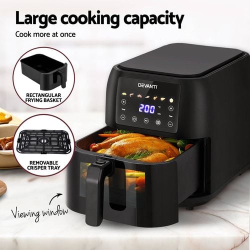 Devanti Air Fryer 8L LCD Fryers - Bunnings Australia
