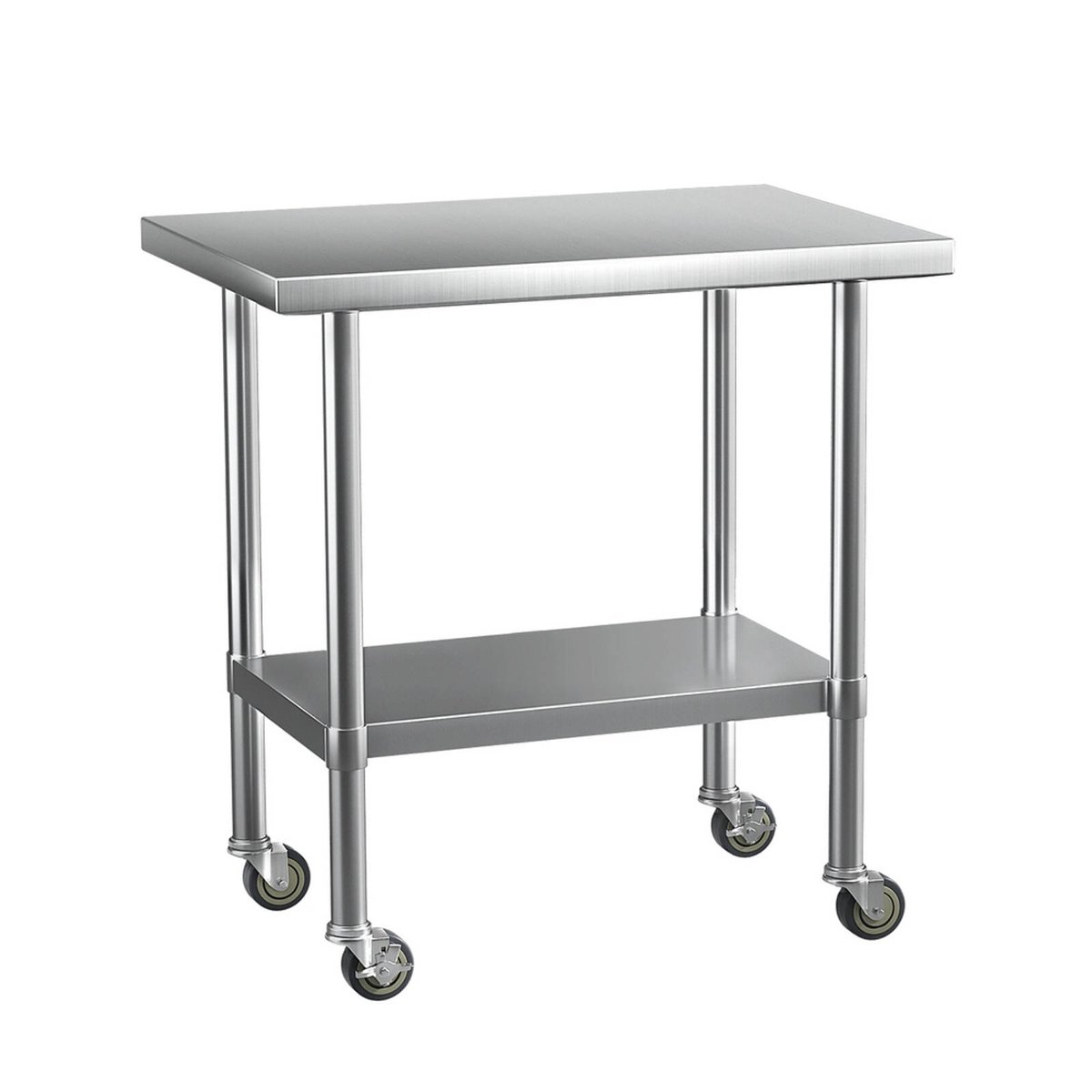Cefito Stainless Steel Kitchen Benches Work Bench Wheels 91X61CM 430 ...