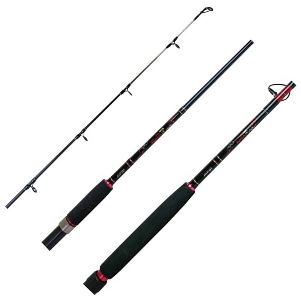 Silstar Power Tip 6'6 2 Piece 6-10kg Spin Rod With Solid Glass Tip ...